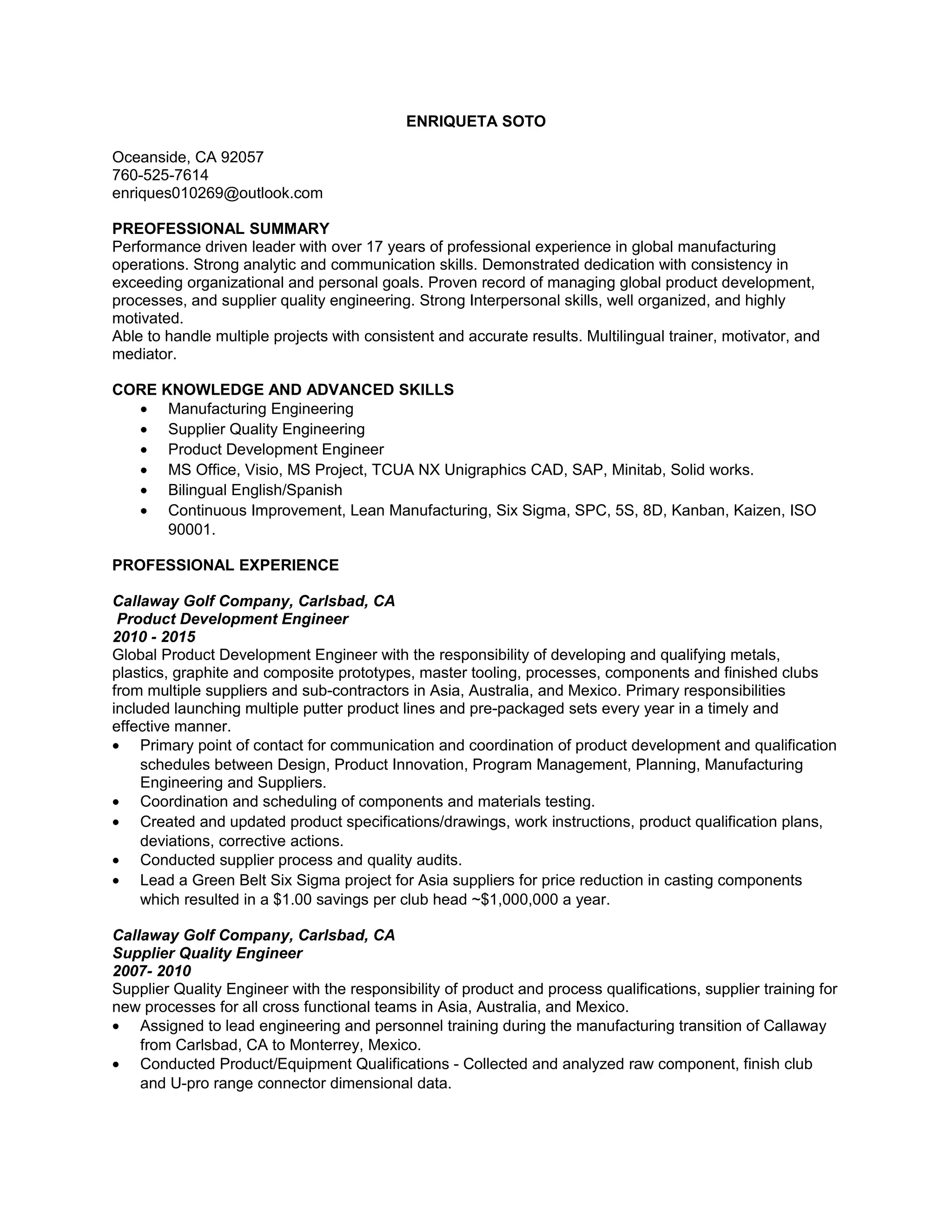 Enri resume | DOC