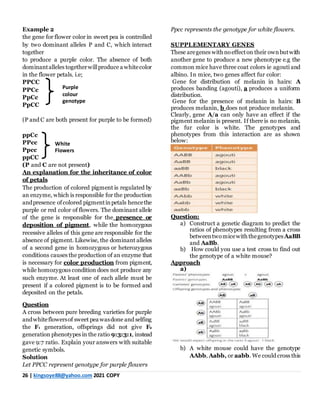 Enriched genetics notes 2021 @kingdom solutions | DOCX | Gardening ...