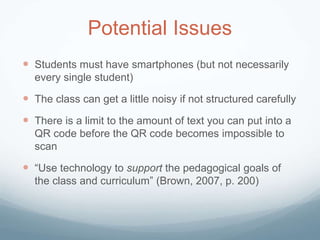 Enriching the ESL Classroom with QR Codes | PPTX | Education