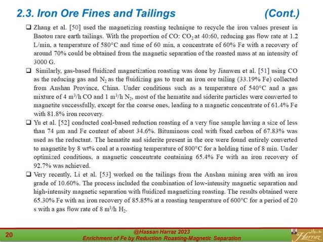 ENRICHMENT IRON BY REDUCTION ROASTING-MAGNETIC SEPARATION.pdf | Geology ...