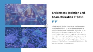 Enrichment, Isolation and Characterization of CTCs | PPTX