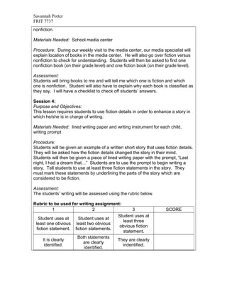 Enrichment lesson | DOC
