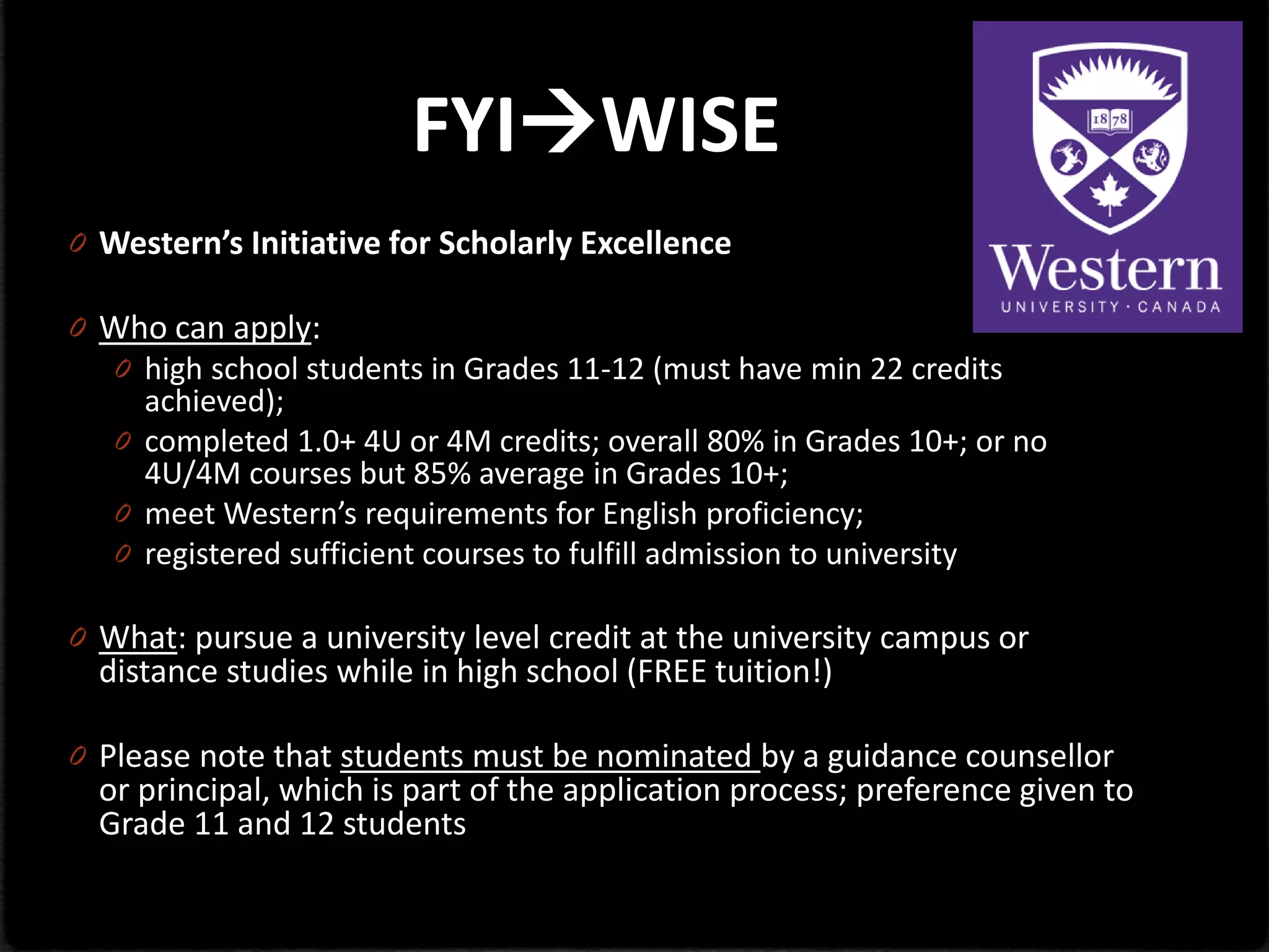 Secondary GATE Program: Parkside CI | PPT
