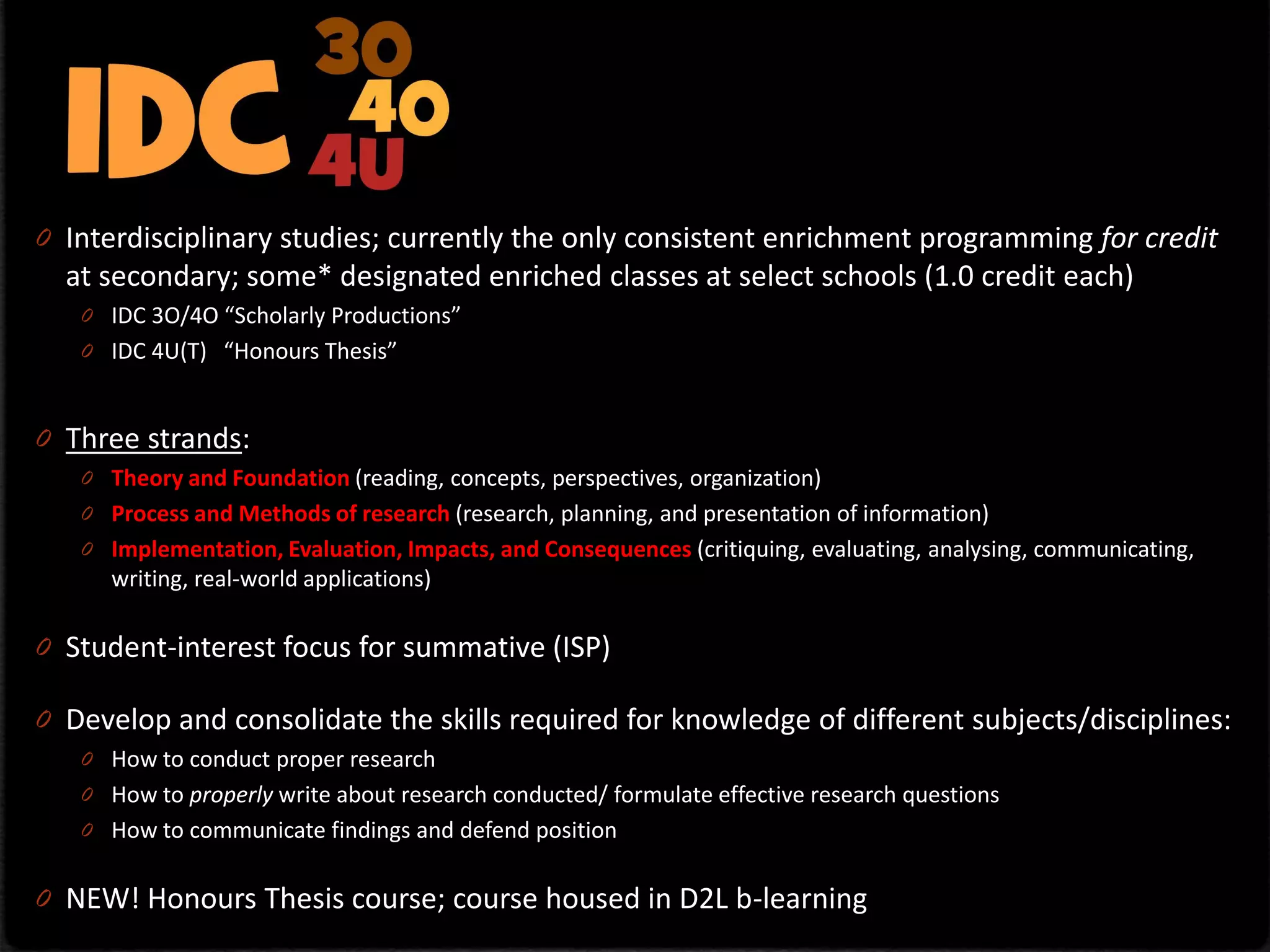 Secondary GATE Program: Parkside CI | PPT