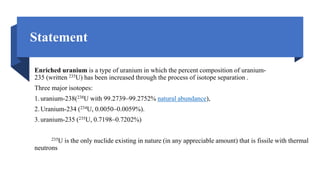 Uranium Enrichment techniques | PPTX