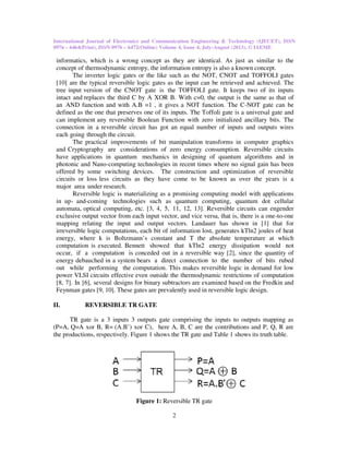 Enrichment towards the design of efficient 4 bit reversible subtractor 2 | PDF