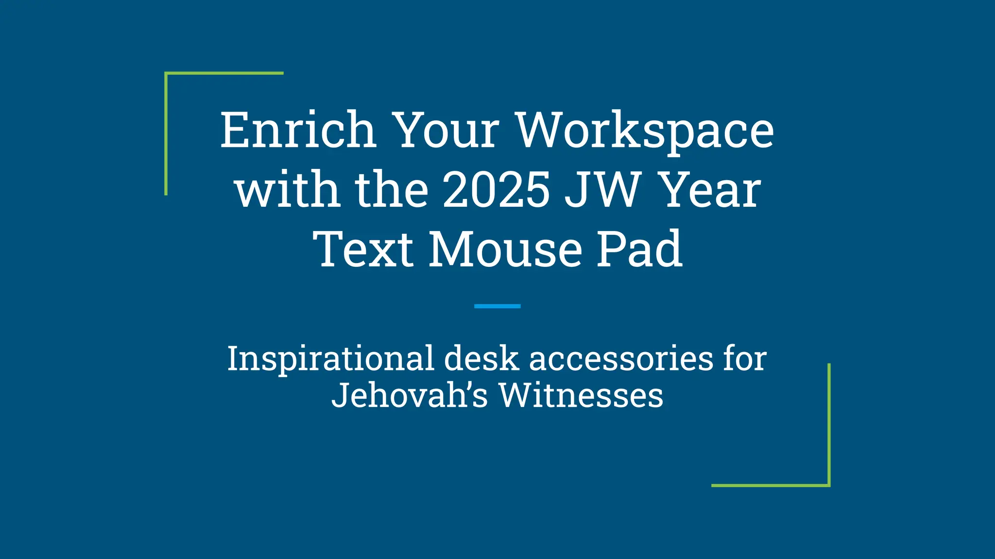 Enrich Your Workspace with the 2025 JW Year Text Mouse Pad.pdf