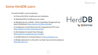 Introducing HerdDB - a distributed JVM embeddable database built upon Apache BookKeeper_Enrico ...