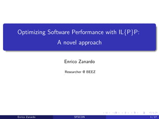 SFSCON23 - Enrico Zanardo - Optimizing Software Performance with ...