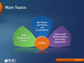 Sustainable Groundwater Management Act (SGMA) | Enrique Lopezcalva, RMC ...