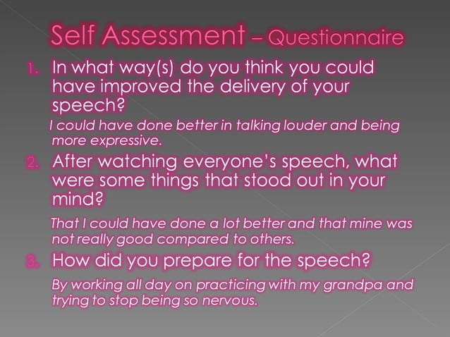 Enrique's Year 6 Speech Assessment | PPT