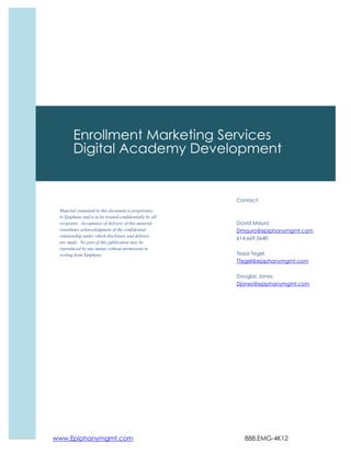 David Mauro-VP: Enrollment Digital Academy Proposal | PDF | Online ...