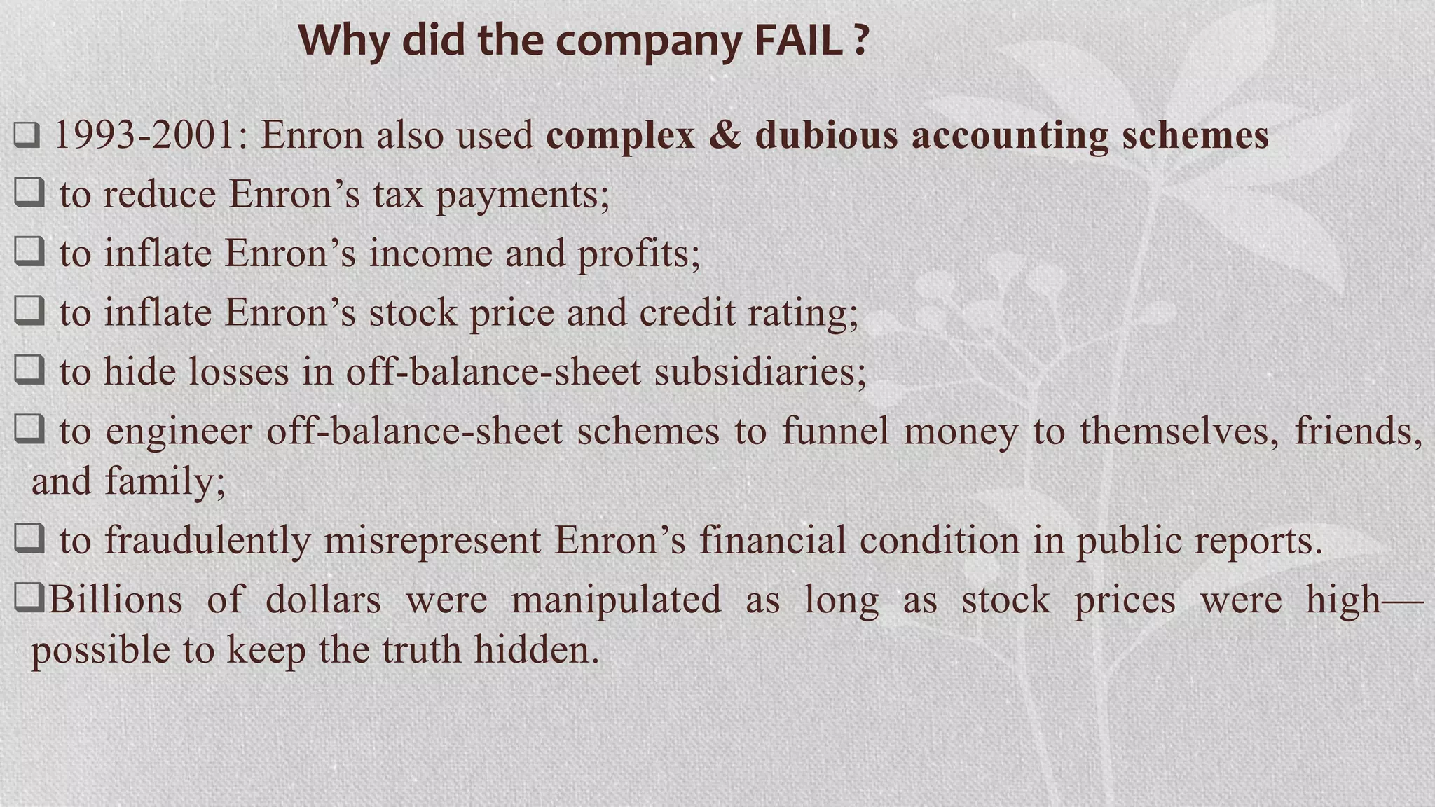Case Study of Enron | PPTX