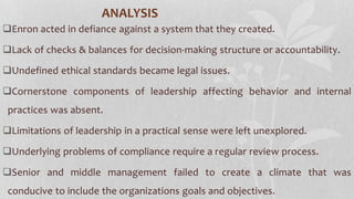 Case Study of Enron | PPTX