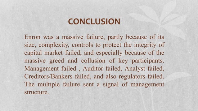 Case Study of Enron | PPTX