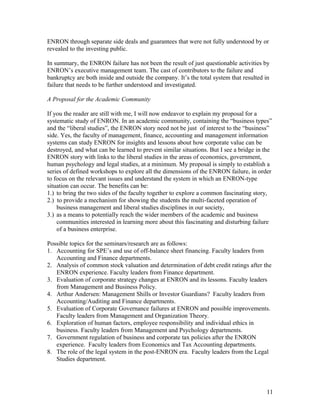 Enronacgrevised | DOC | Business Accounting & Finance | Business