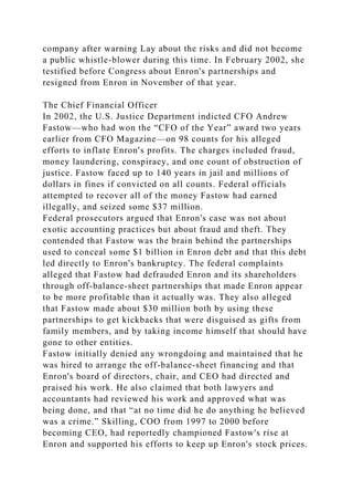 EnRon Case 9IntroductionOnce upon a time, there was a gleami.docx