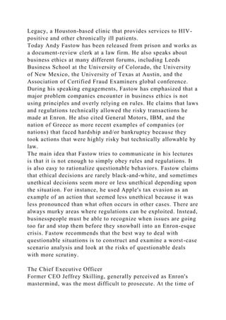 EnRon Case 9IntroductionOnce upon a time, there was a gleami.docx