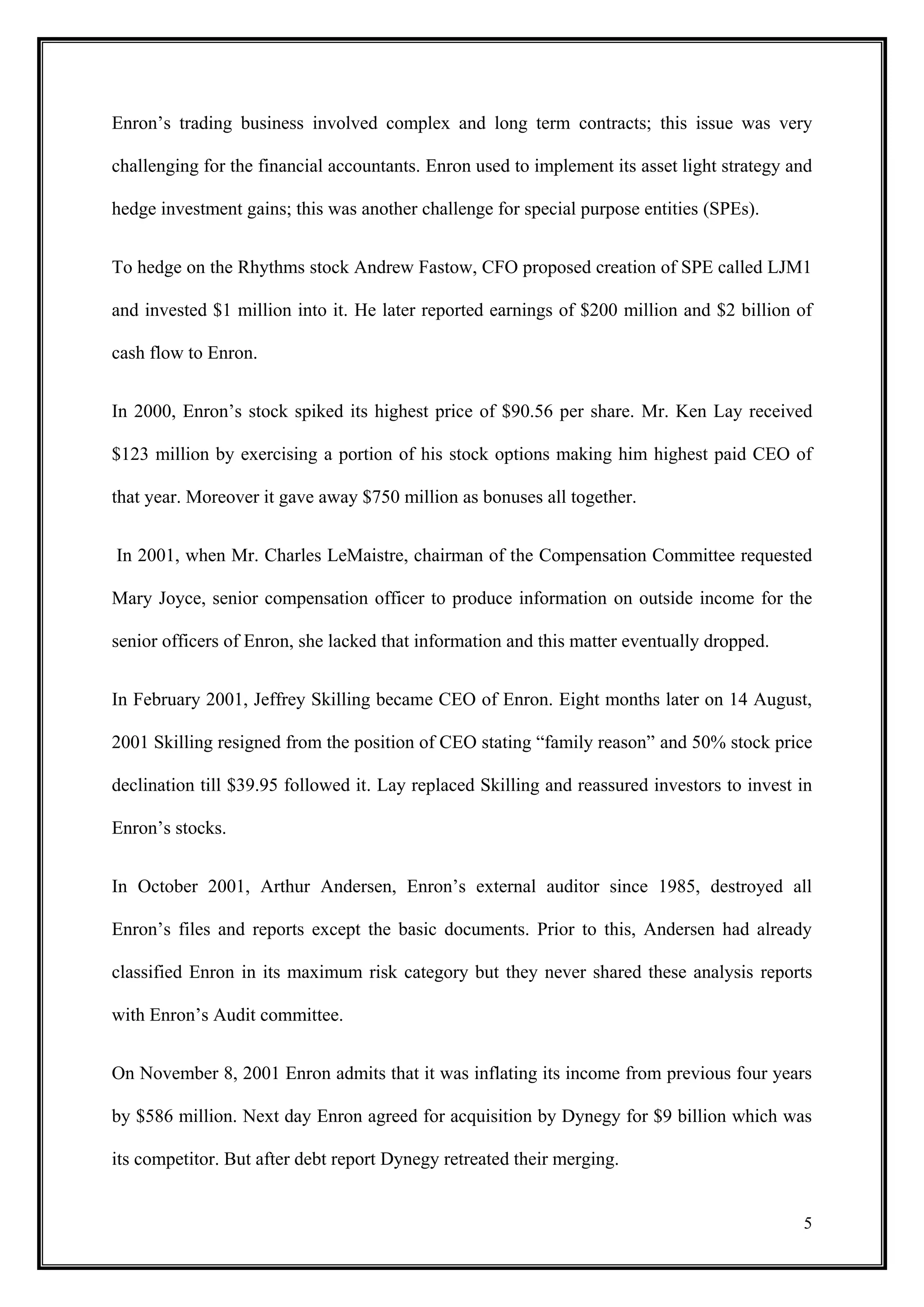 Enron case study | PDF