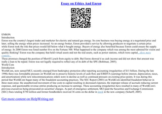 Enron Case Study Essay | PDF