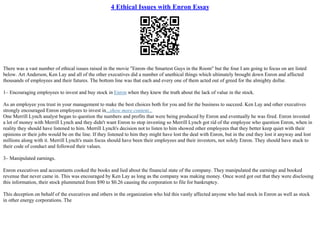 Enron Case Study Essay | PDF