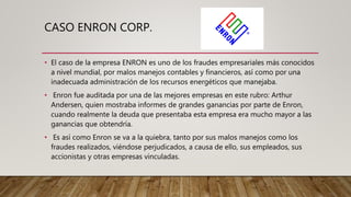Caso Enron corp Ética para los negocios | PPTX