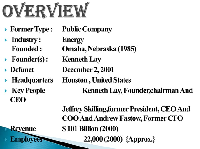 Enron presentation | PPT