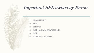 Enron scam- Role of derivatives | PPTX