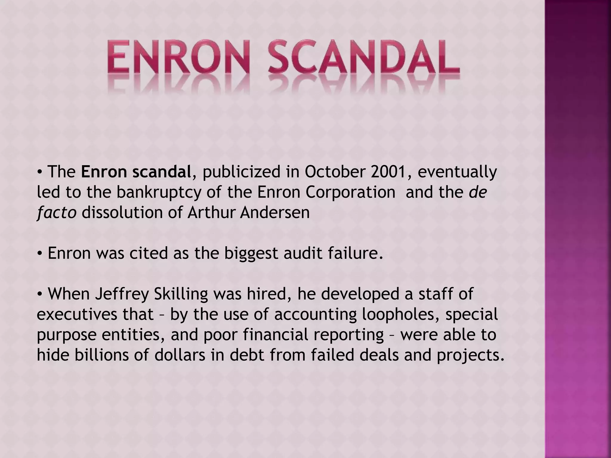 Enron scandal | PPTX