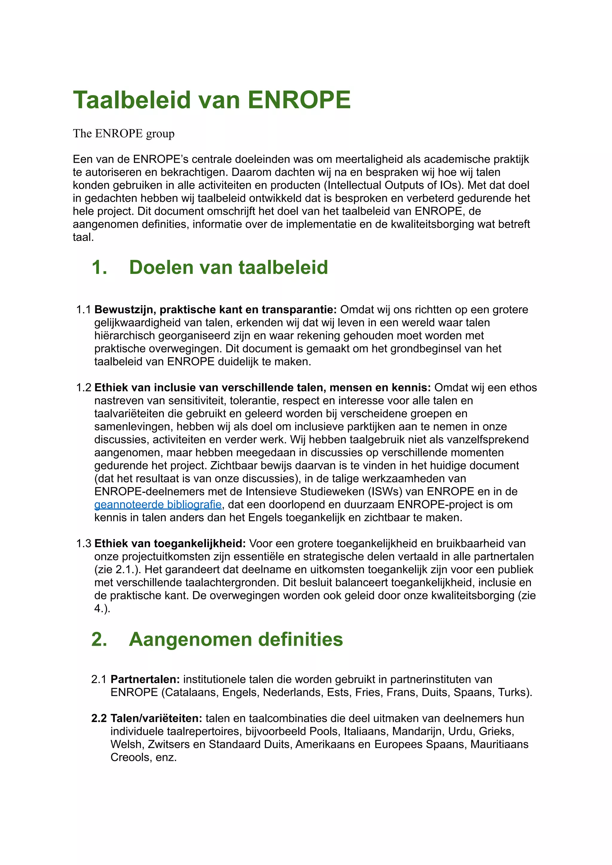 Enrope language policy dutch nederlands.docx