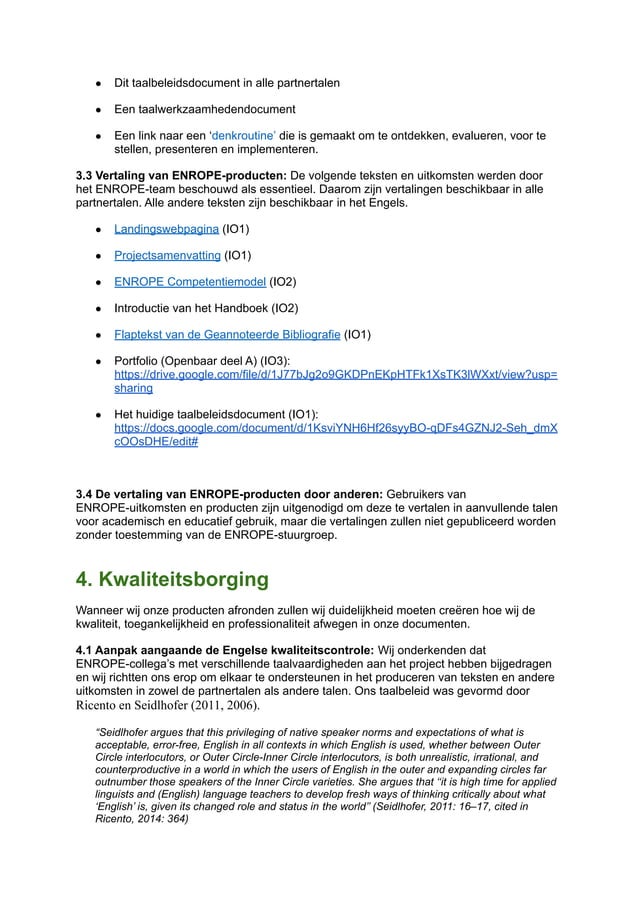 Enrope language policy dutch nederlands.docx