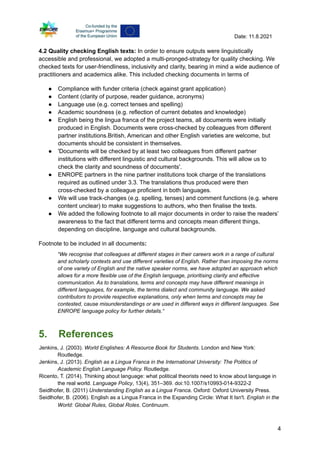 Enrope language policy, linguistic housekeeping, definitions and ...