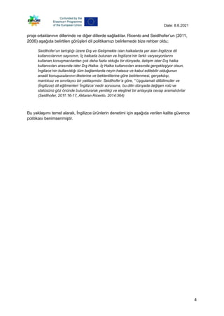 Enrope language policy - turkish | PDF