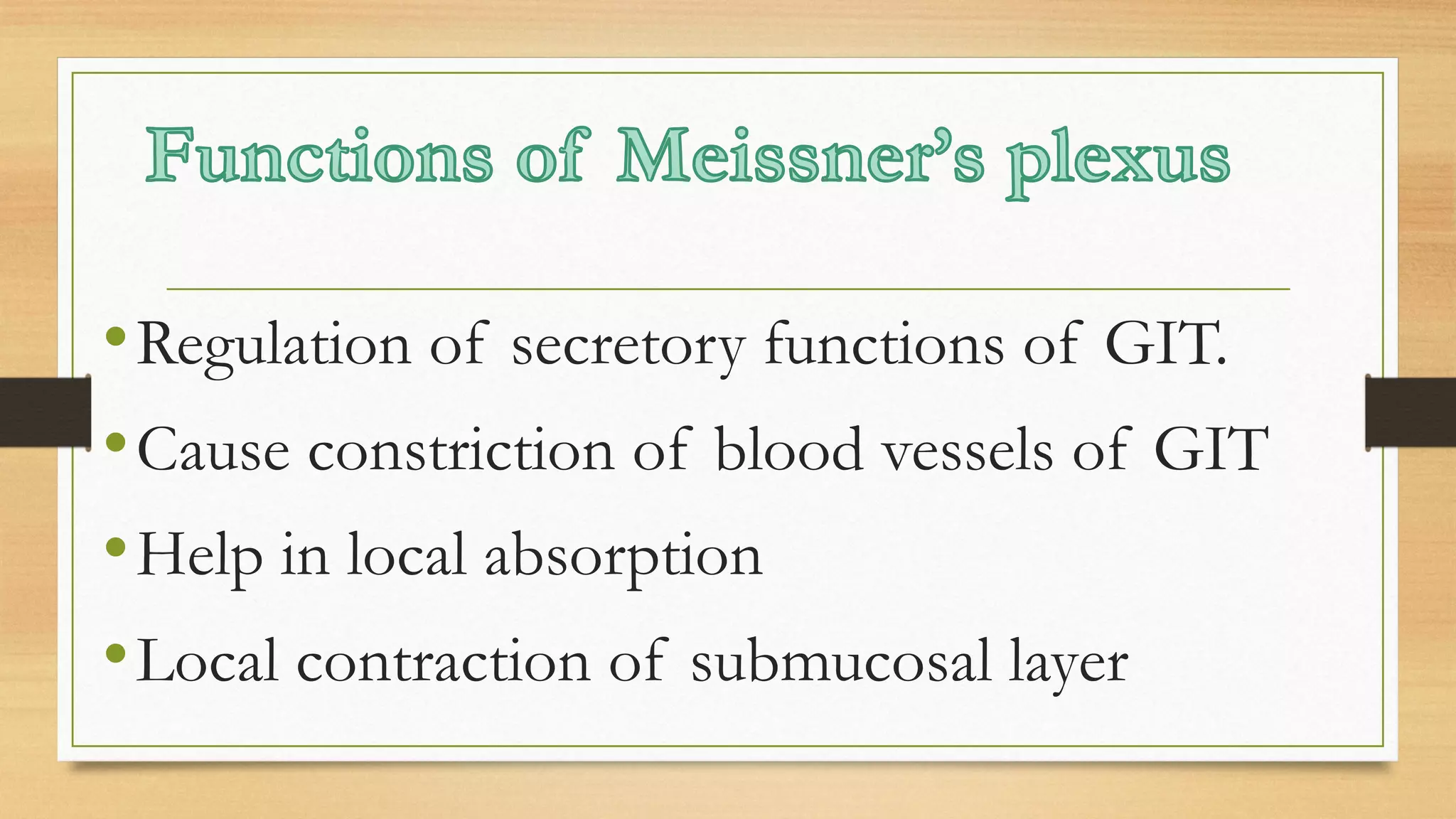 nerve supply of GIT | PDF