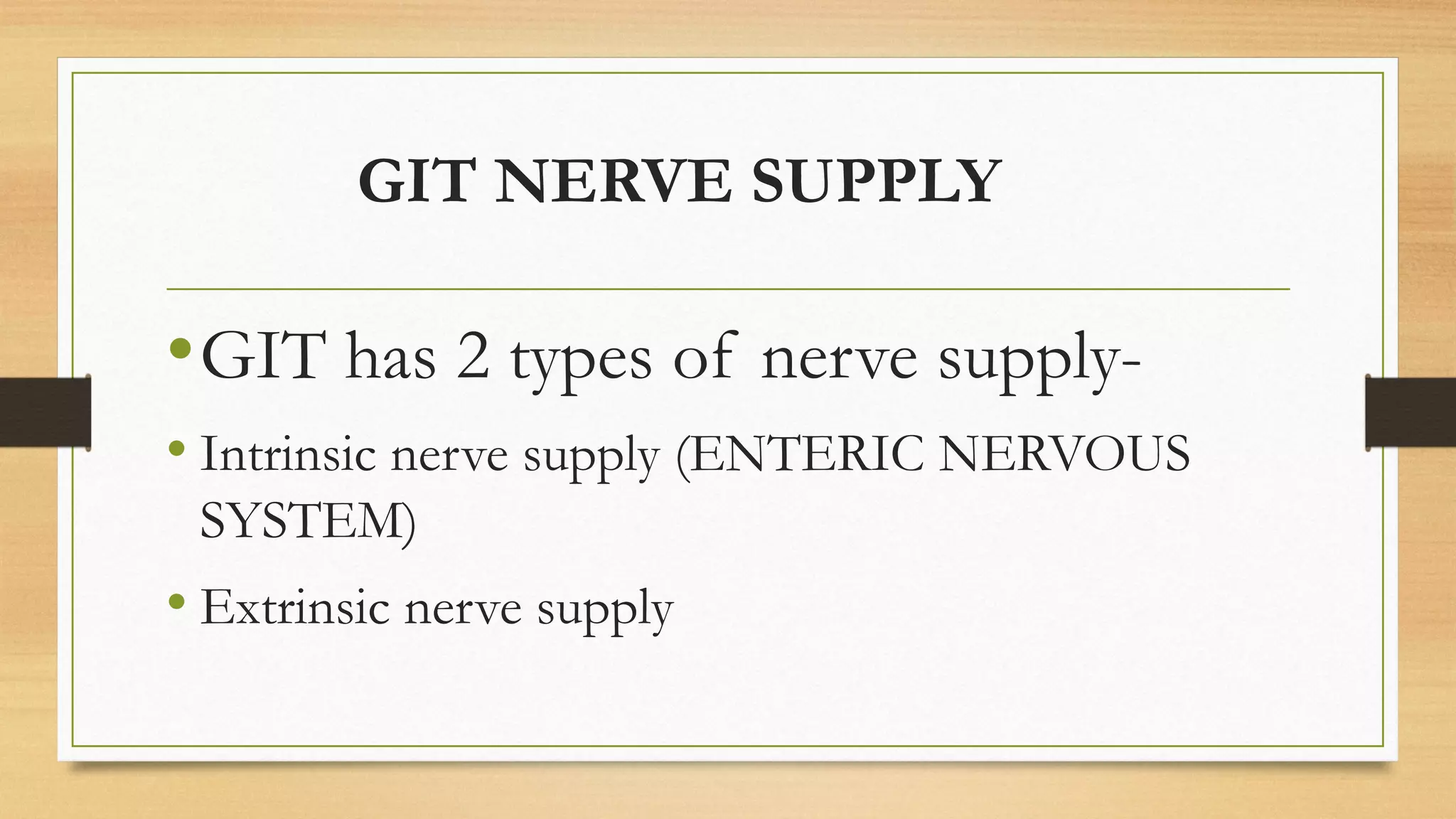 nerve supply of GIT | PDF