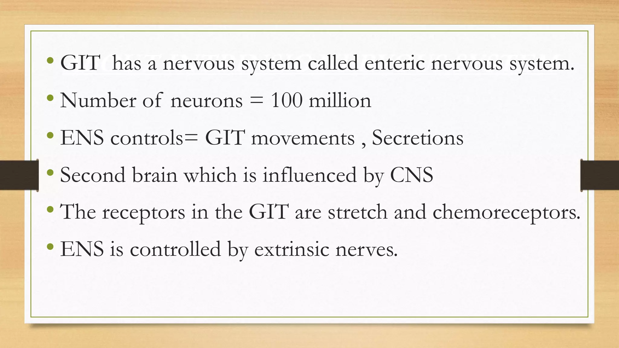 nerve supply of GIT | PDF