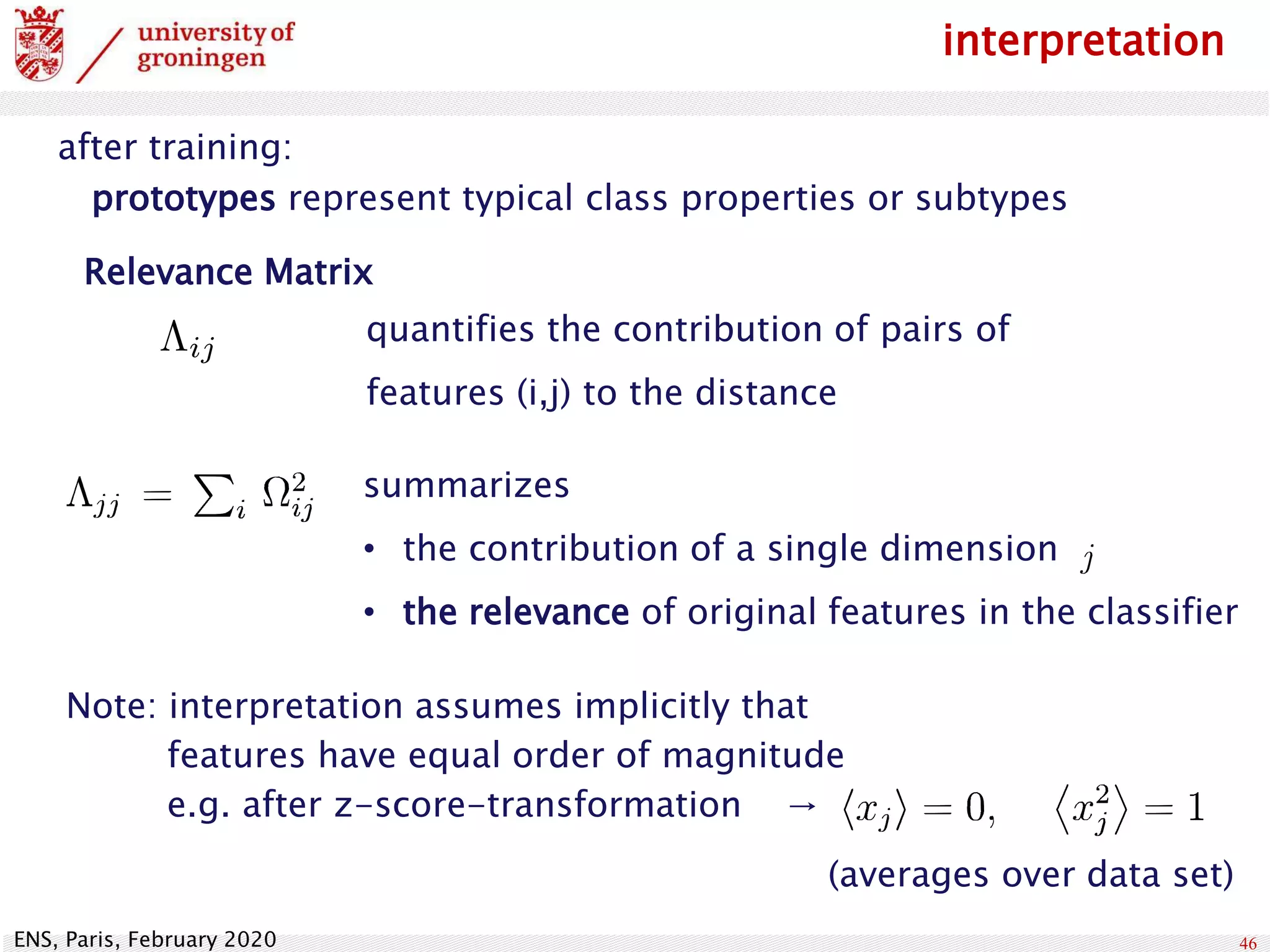 2020: Prototype-based classifiers and relevance learning: medical applications, video: https ...