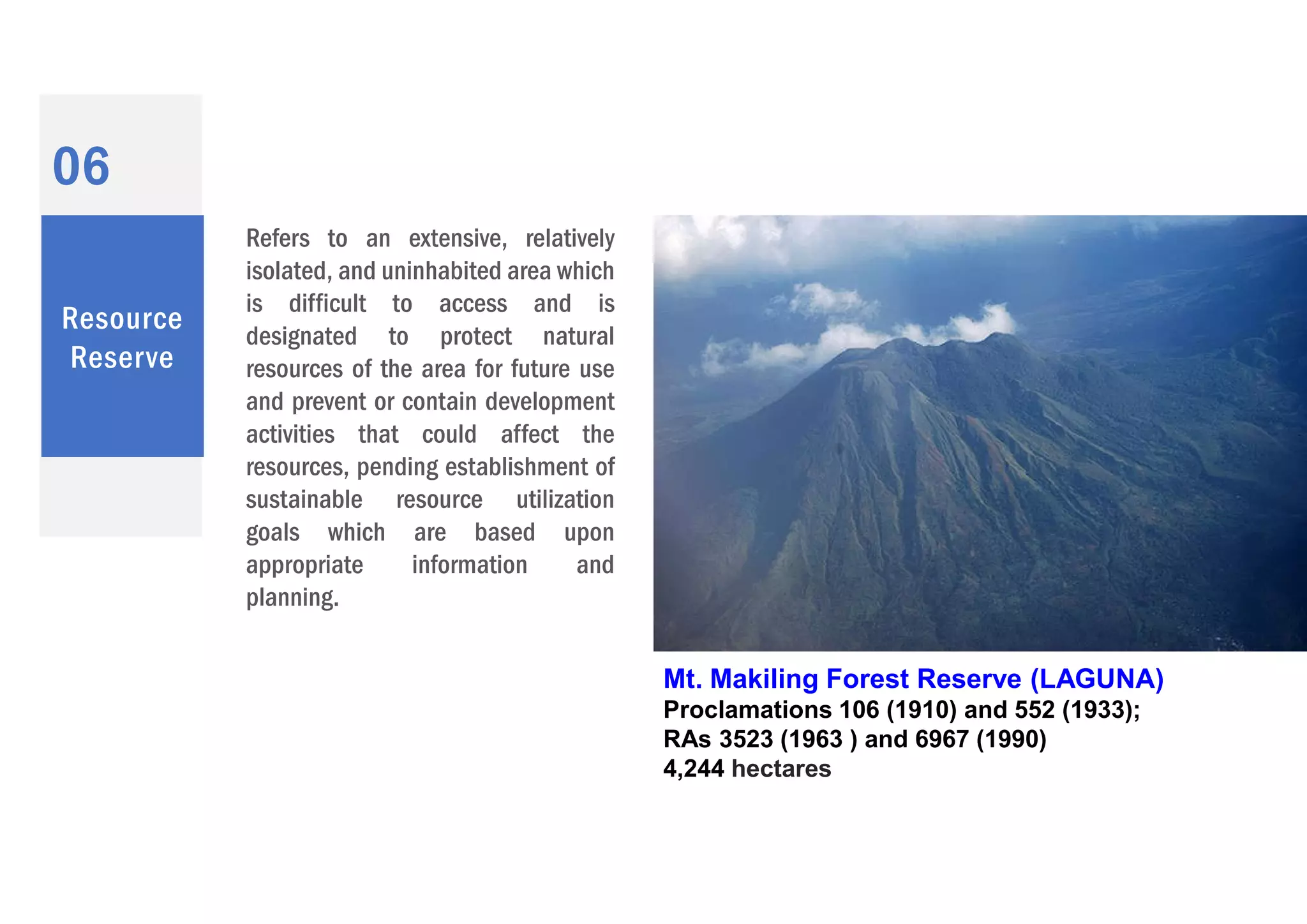 National Integrated Protected Areas System (NIPAS) Act and E (expanded ...