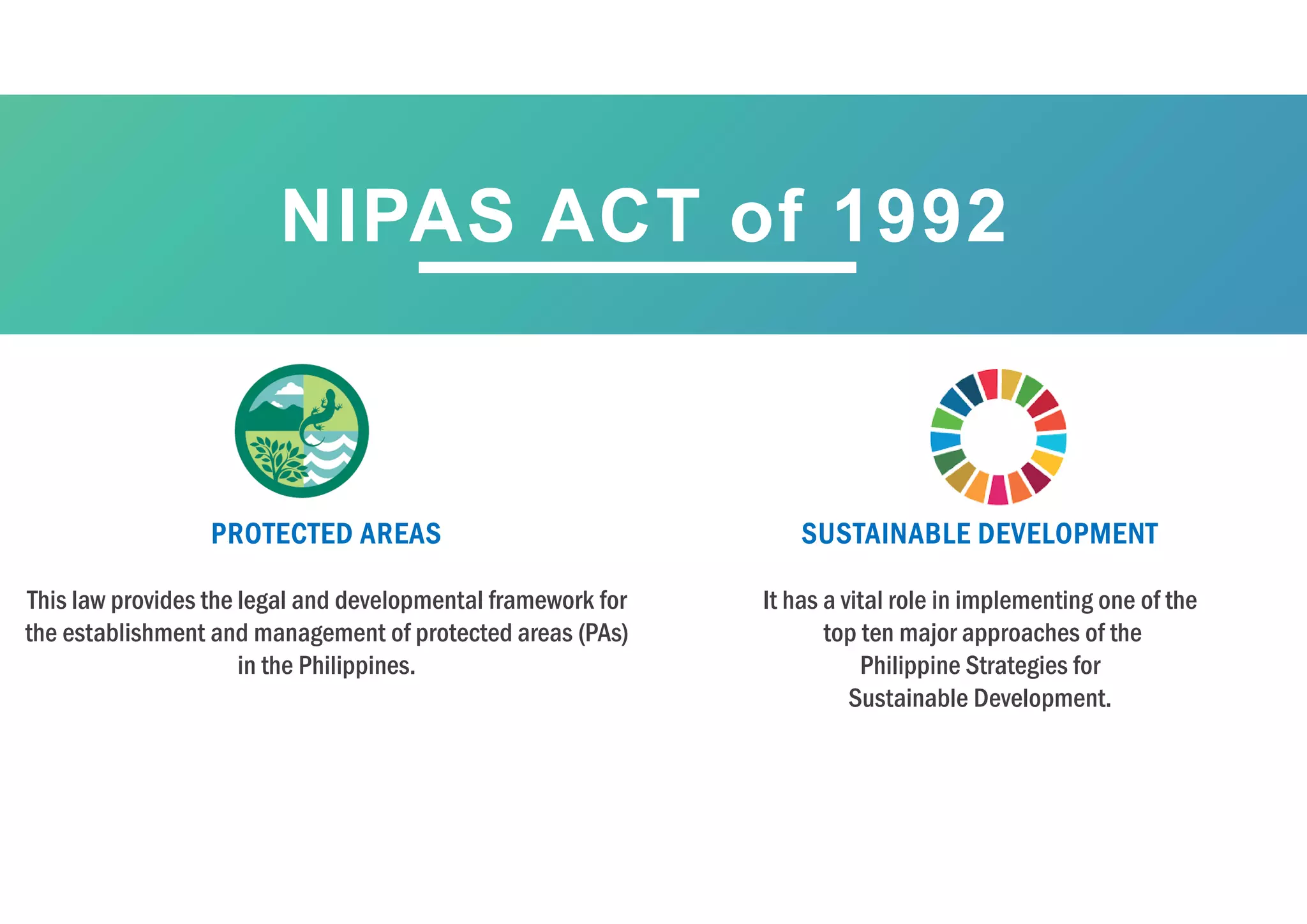 National Integrated Protected Areas System (NIPAS) Act and E (expanded) - NIPAS Act of the ...