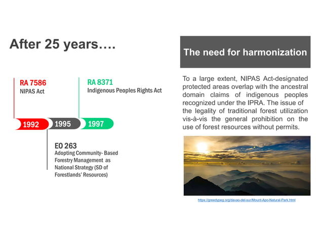 National Integrated Protected Areas System (NIPAS) Act and E (expanded ...