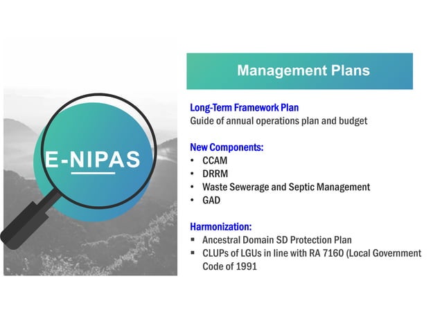 National Integrated Protected Areas System (NIPAS) Act and E (expanded) - NIPAS Act of the ...