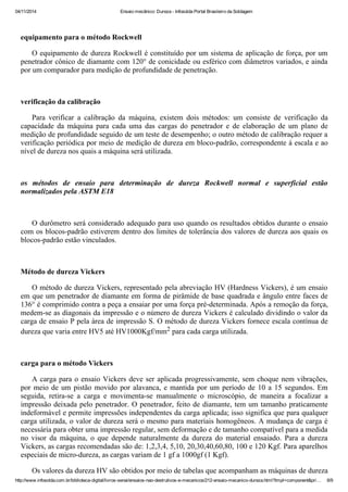 Ensaio mecânico dureza | PDF