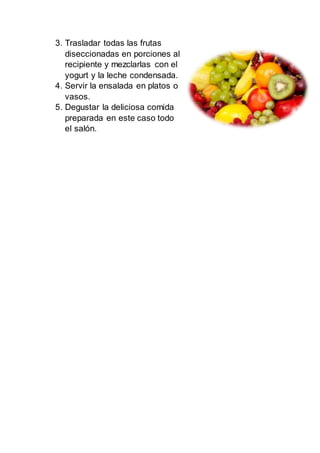 Ensalada de frutas | DOCX