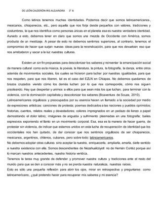 Ensayo. identidad latinoamericana | DOCX