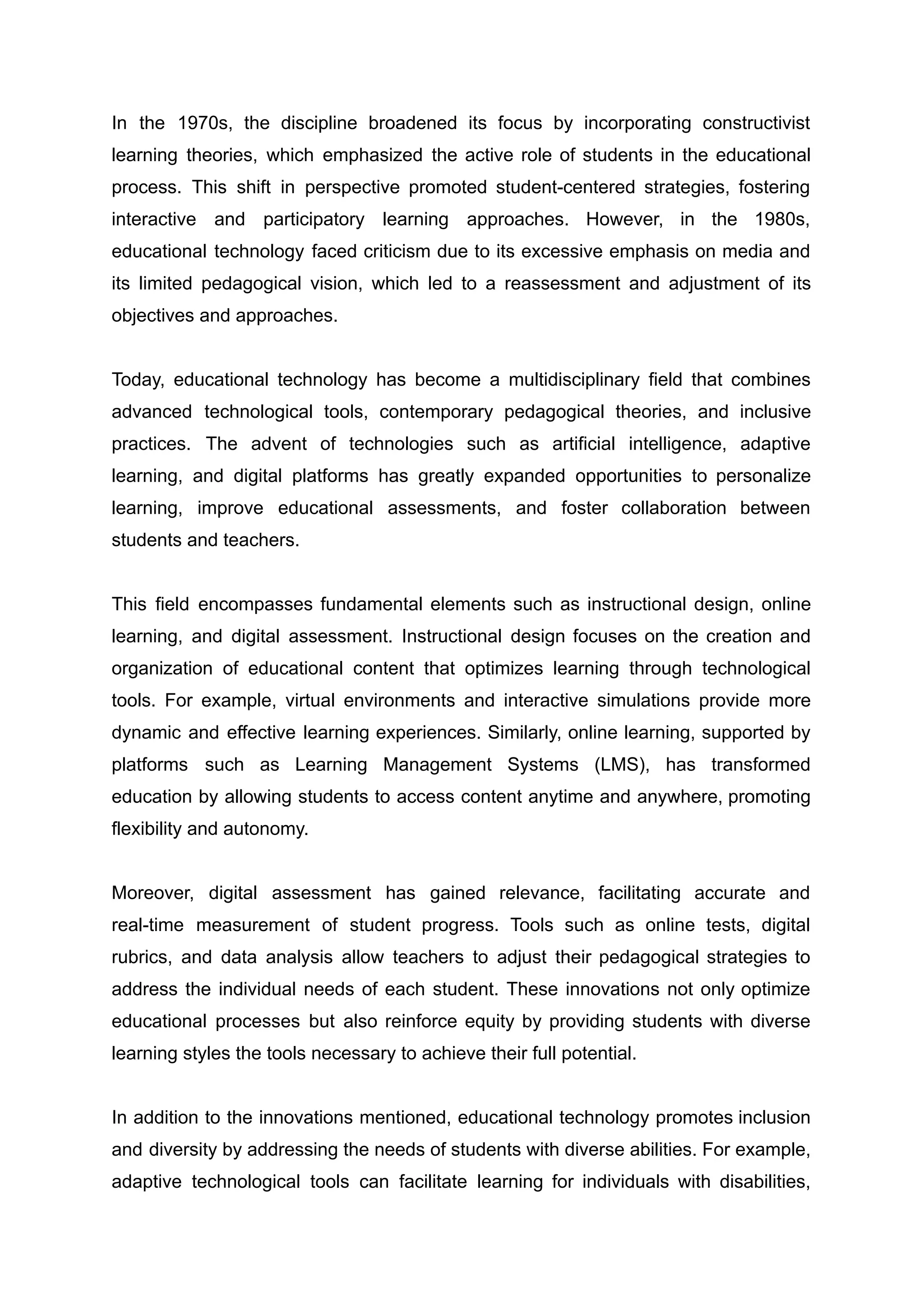 Educational Technology as a Pedagogical Field of Study: An Academic ...