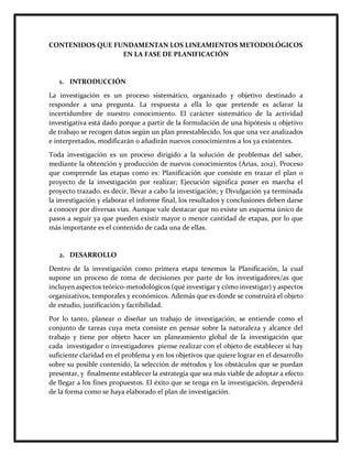 Contenidos que fundamentan los lineamientos metodológicos en la fase de ...