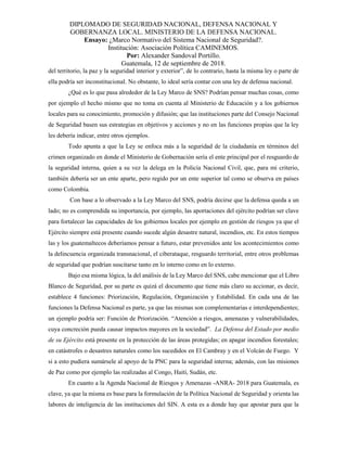 ¿Marco Normativo del Sistema Nacional de Seguridad? | PDF