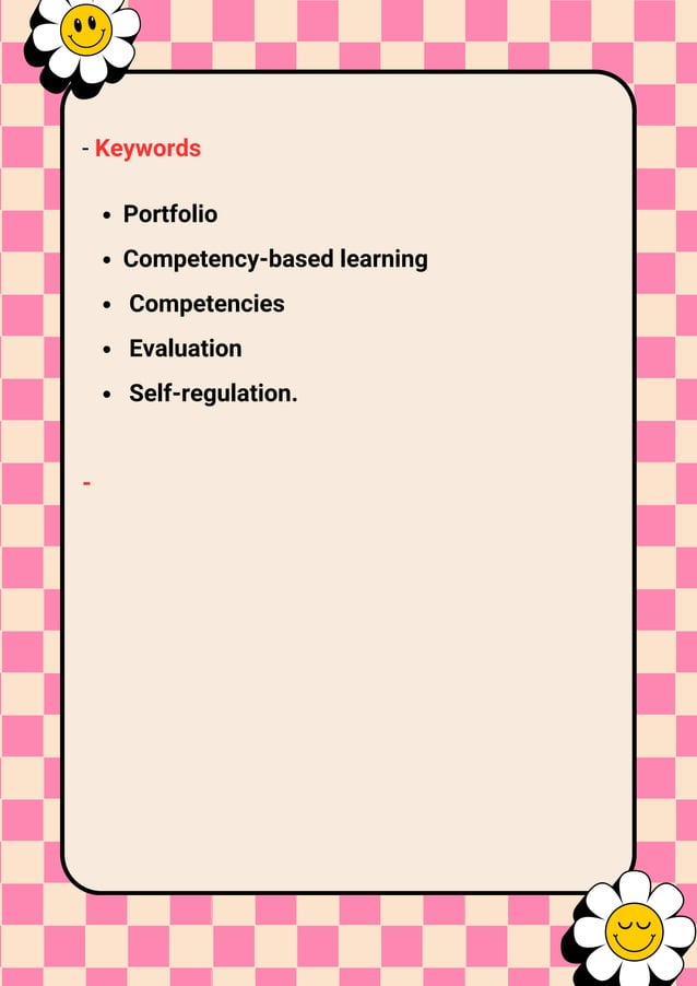 The Portfolio. Learning, Competencies and Evaluation | PDF