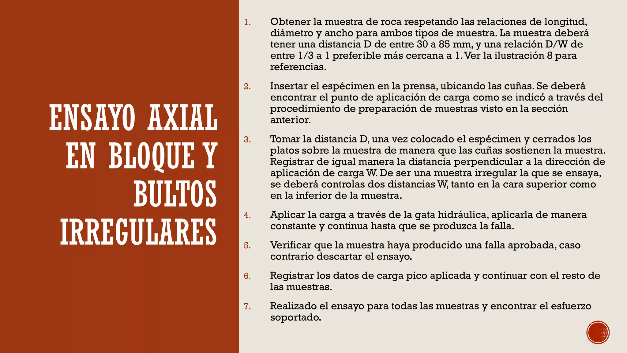 Ensayo de carga puntual | PDF