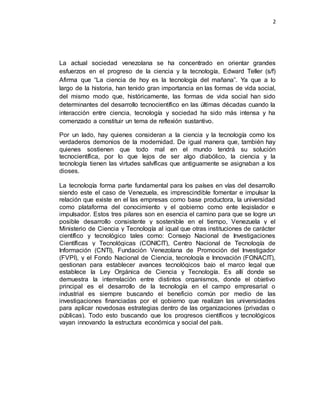 Ensayo ciencia, tecnología y sociedad | DOCX